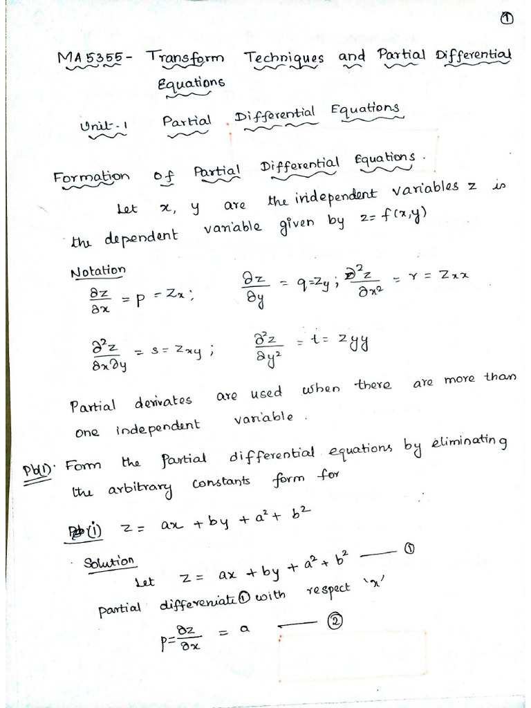 1.formation of PDE | PDF