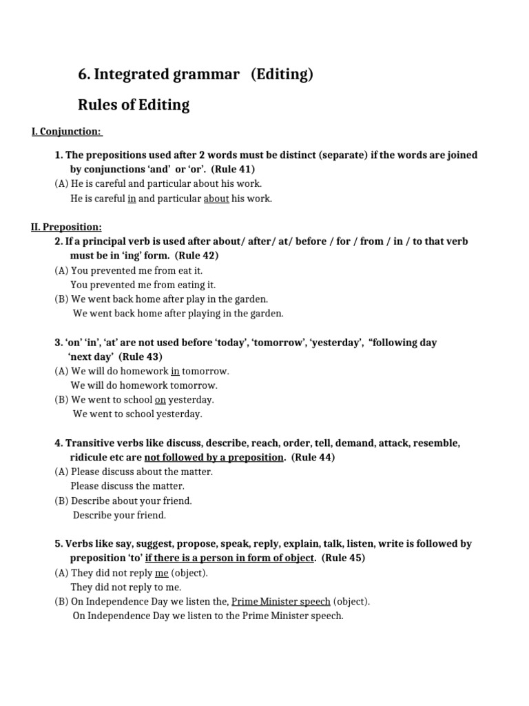 Integrated Grammar (Editing) | PDF | Subject (Grammar) | Pronoun