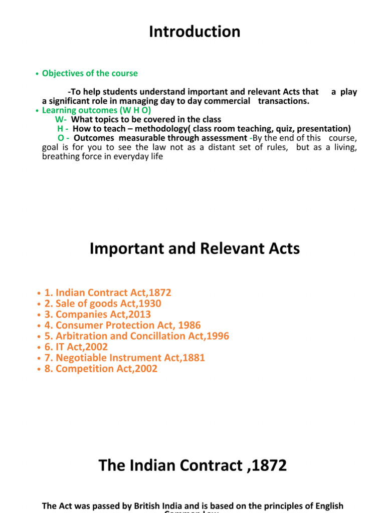The Indian Contract Act, 1872 - 4th - PPTX - 20250910 - 184902 - 0000 | PDF