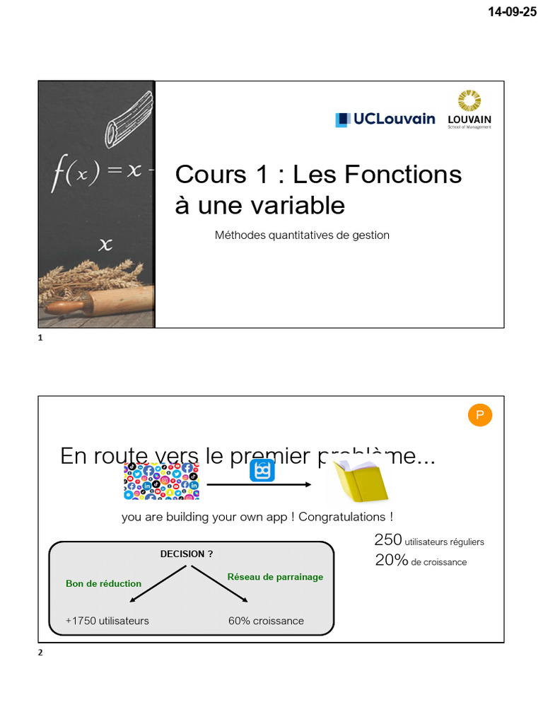 Introduction aux Fonctions à une Variable | PDF | Fonction ...