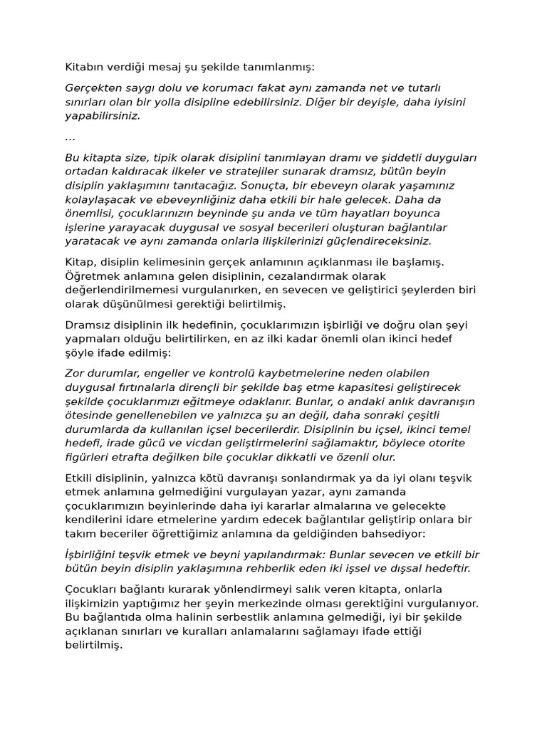 Dramsız Disiplin | PDF