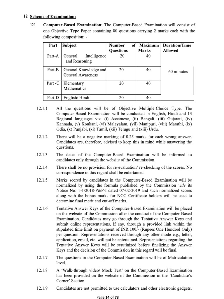 Ssc Gd Syllabus 2025 | PDF