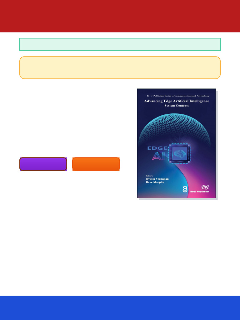 Advancing Edge Artificial Intelligence System Contexts 1st Edition Ovidiu Vermesan & Dave ...