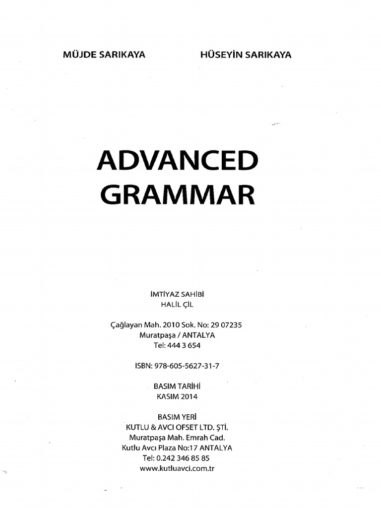 2. Advanced Grammer AMERICAN EXAM | PDF