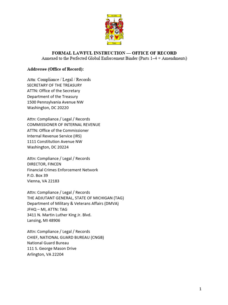 Formal Lawful Instruction Document | PDF | Joint Chiefs Of Staff ...