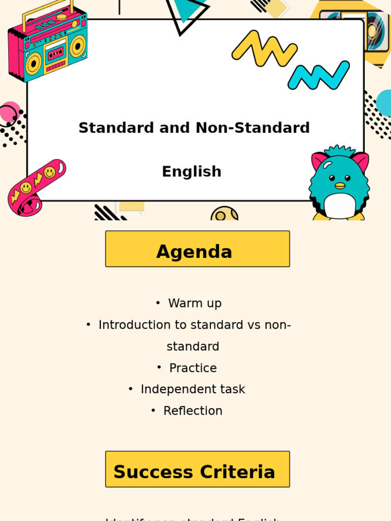 Understanding Standard vs Non-Standard English | PDF | English Language ...