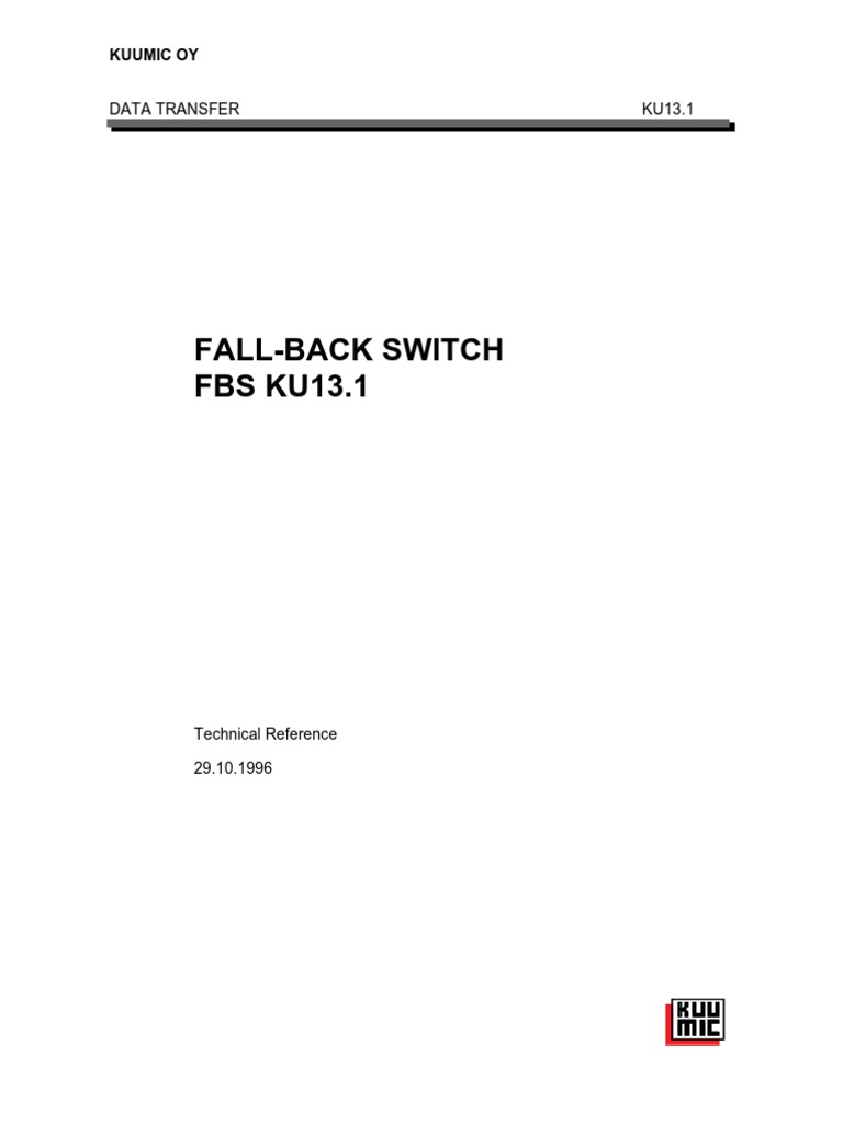 Fall Back Switch | PDF | Media Technology | Electronics