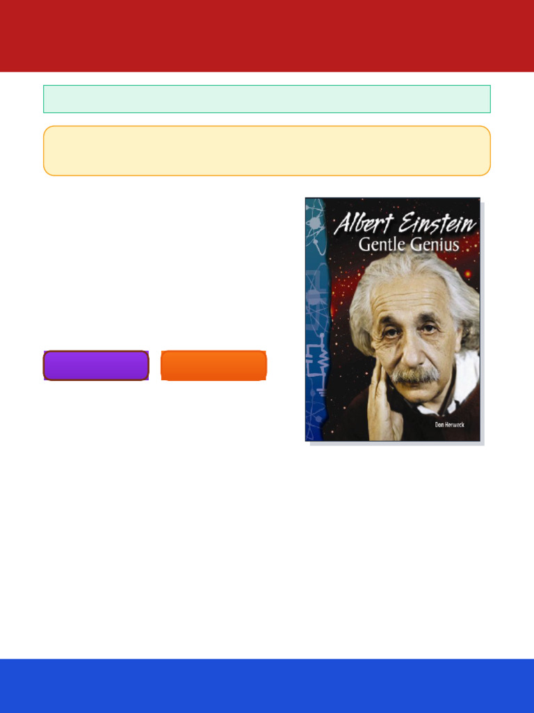 Albert Einstein Gentle Genius Physical Science Science Readers Don ...