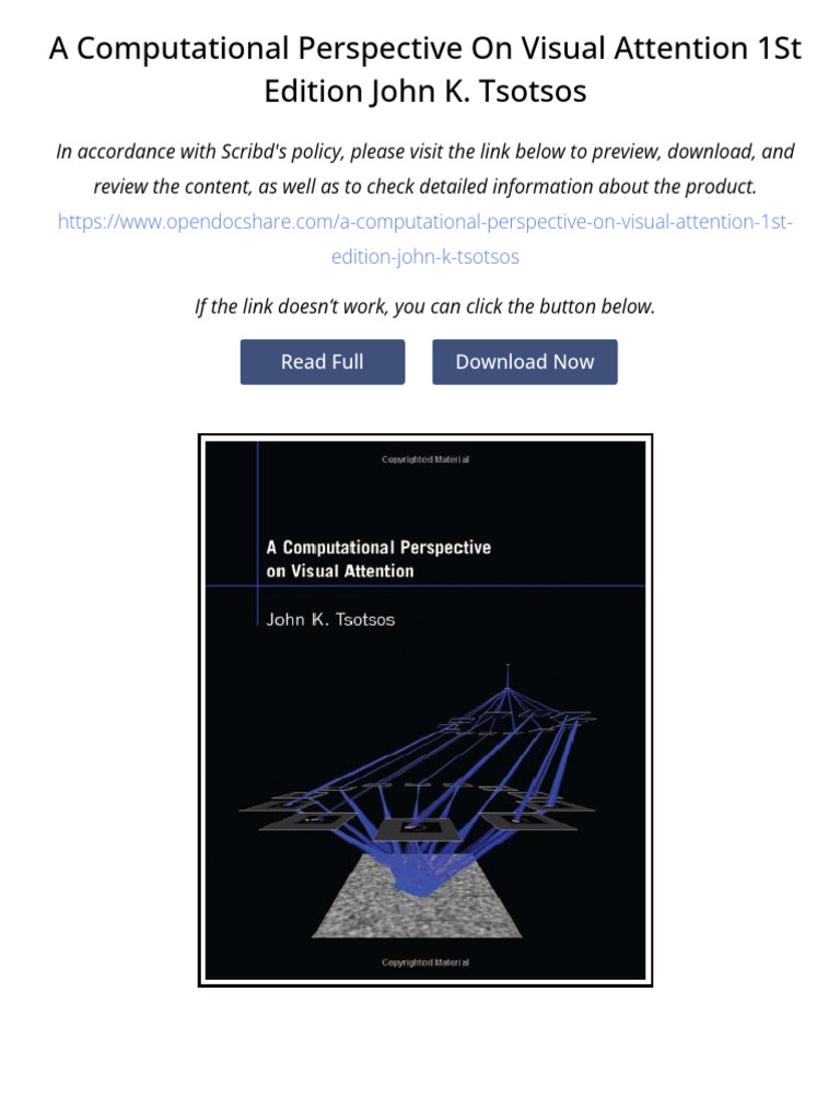 A Computational Perspective On Visual Attention 1st Edition John K ...