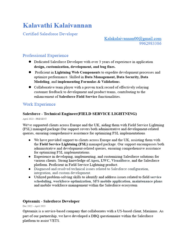 Kalavathi Kalaivannan Resume | PDF | Web Service | Computer Programming