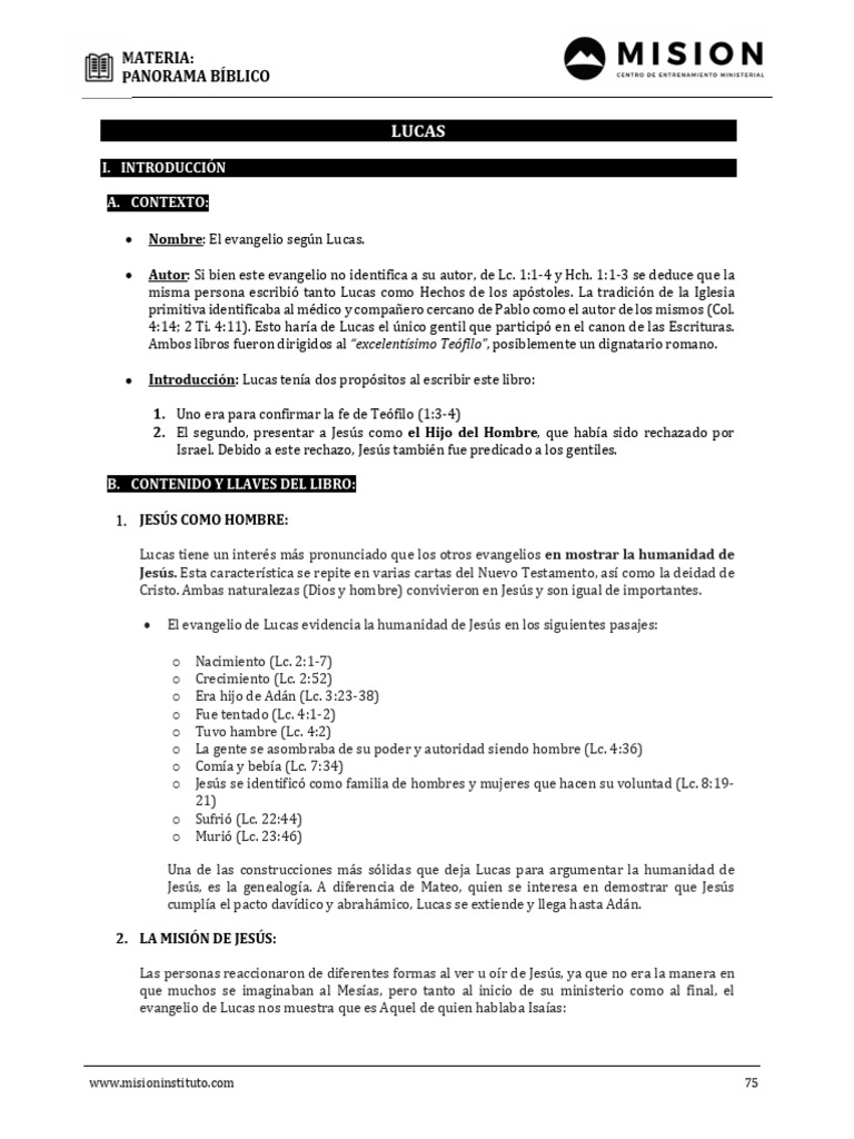 Capitulo 14 - Lucas y Juan | PDF | Jesús | Evangelio De Lucas