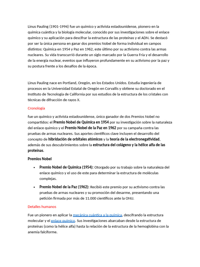 Linus Pauling | PDF