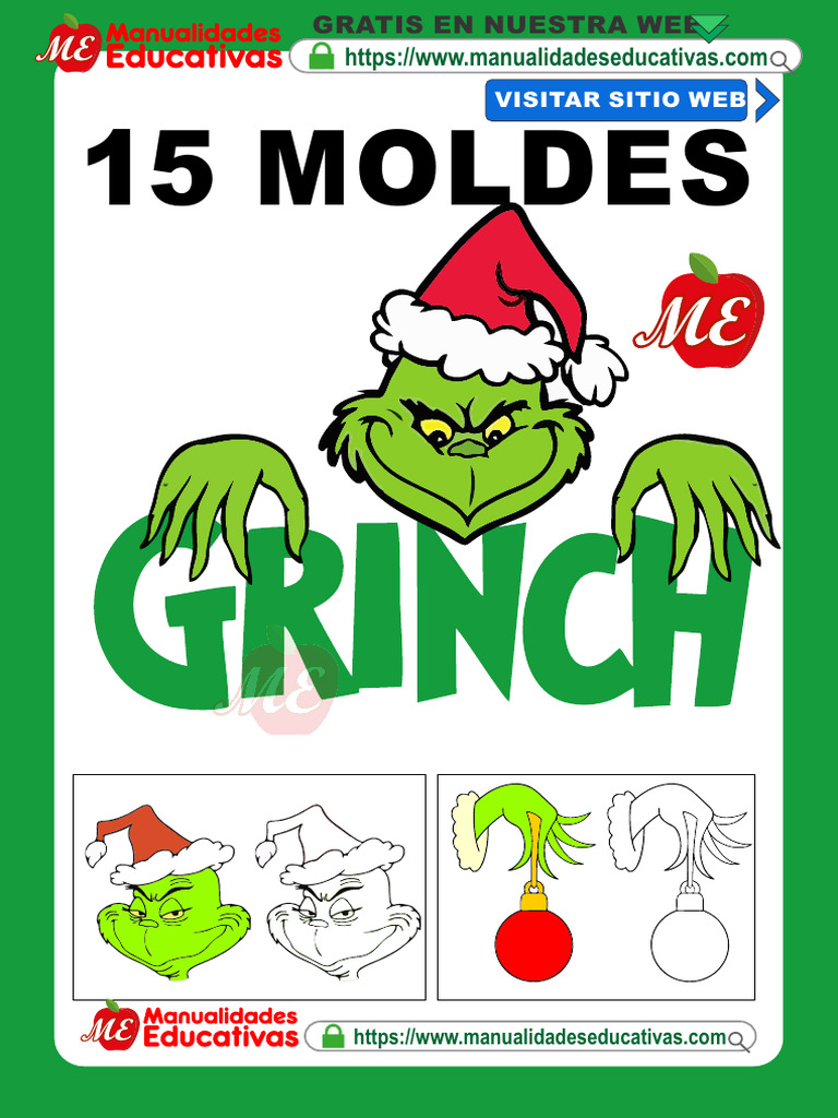 Moldes y Plantillas Grinch | PDF
