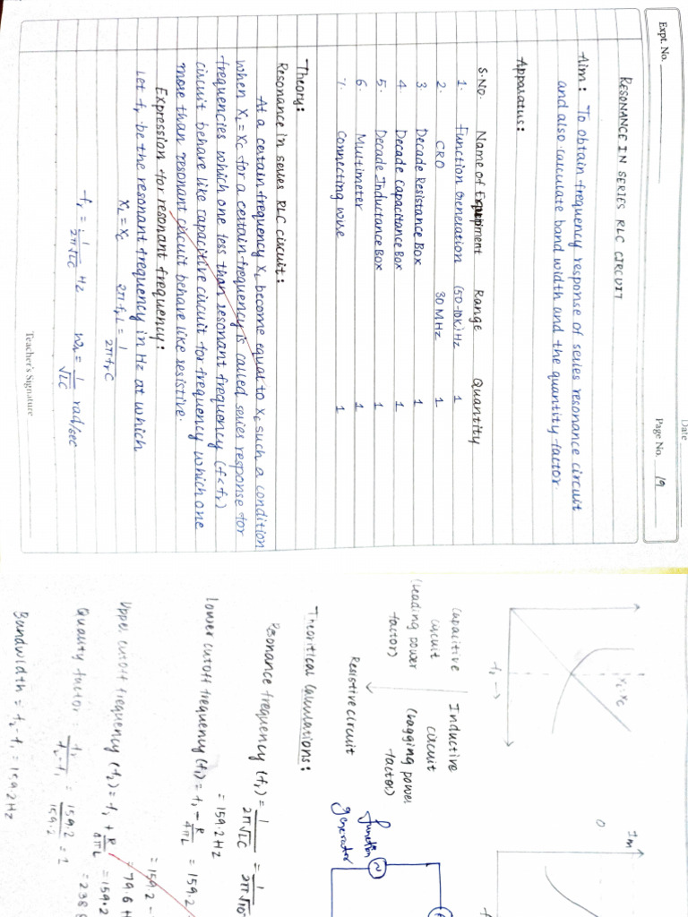 Resonance in Series RLC Circuits | PDF | Resonance | Electronic Circuits