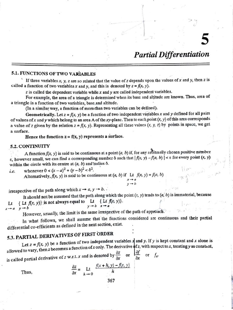 Partial Differentiation | PDF