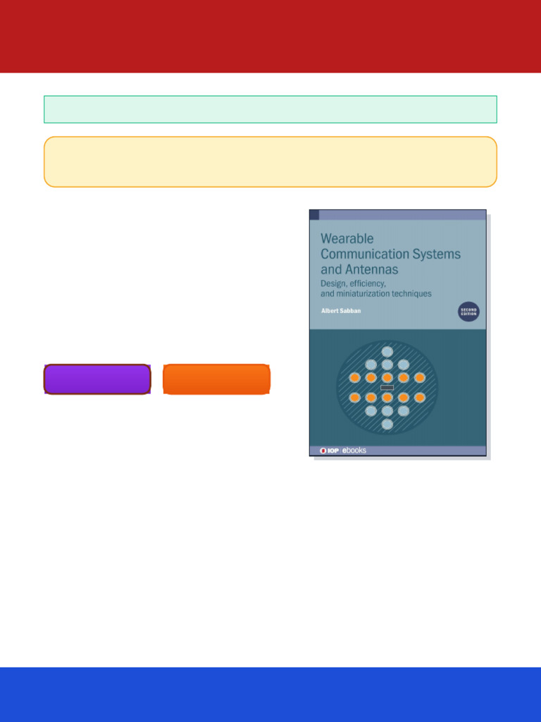 Wearable Communication Systems and Antennas Design efficiency and ...