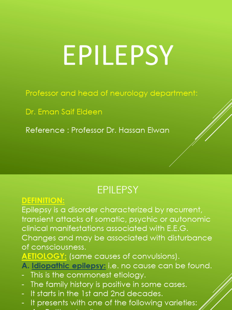 Understanding Epilepsy: Types and Treatments | PDF