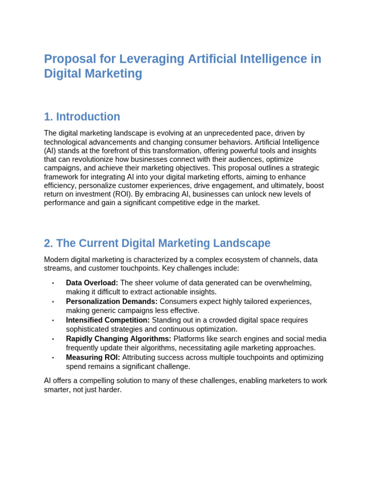 Marketing Proposal | PDF