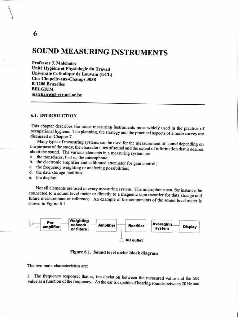 Sound Measuring Instruments | PDF