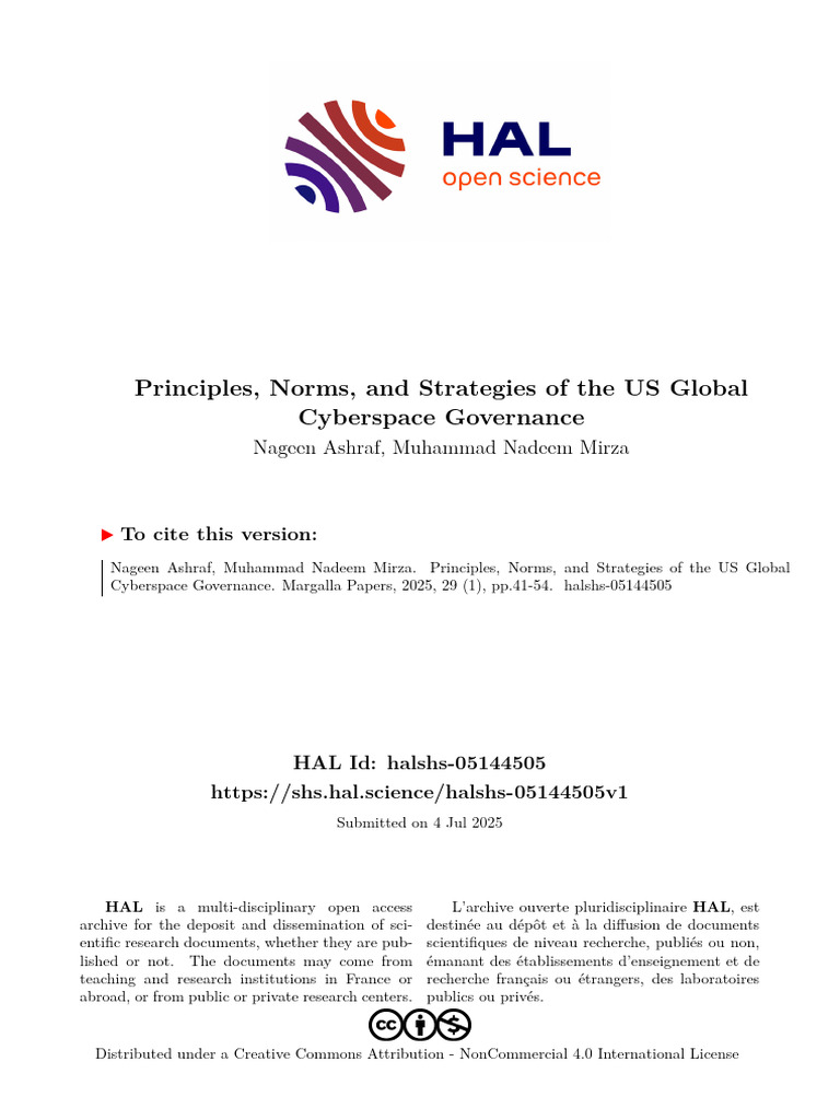 US Cyber Governance Principles and Strategies | PDF | Deterrence Theory ...