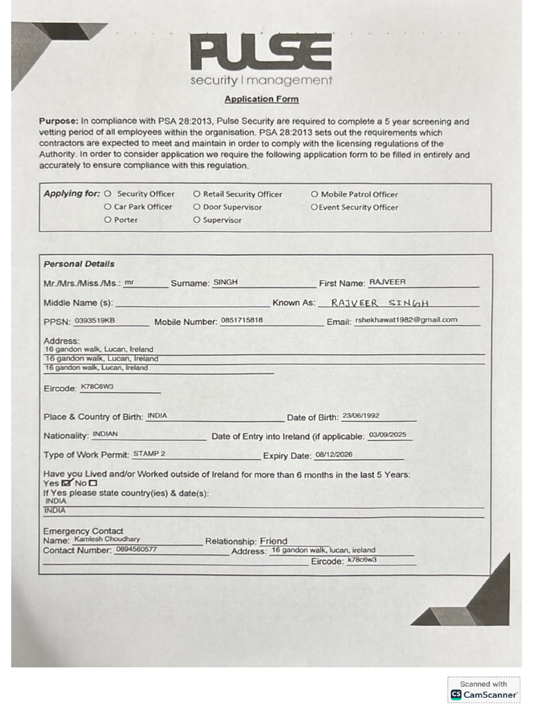 Application Form 1 | PDF