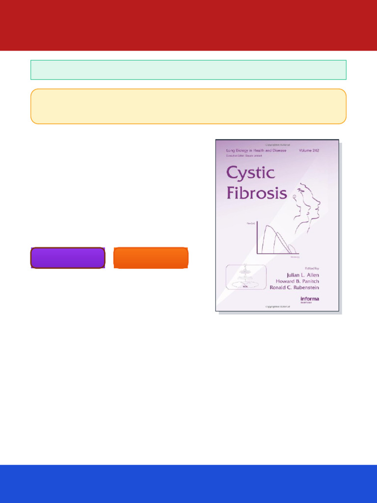 Cystic Fibrosis Lung Biology in Health and Disease 1st Edition Julian ...