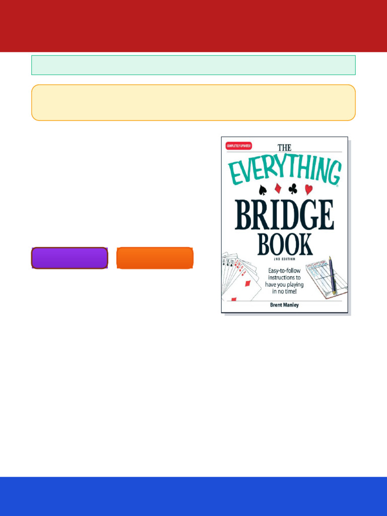 The Everything Bridge Book 2nd Edition Brent Manley Ebook Pro-Grade ...