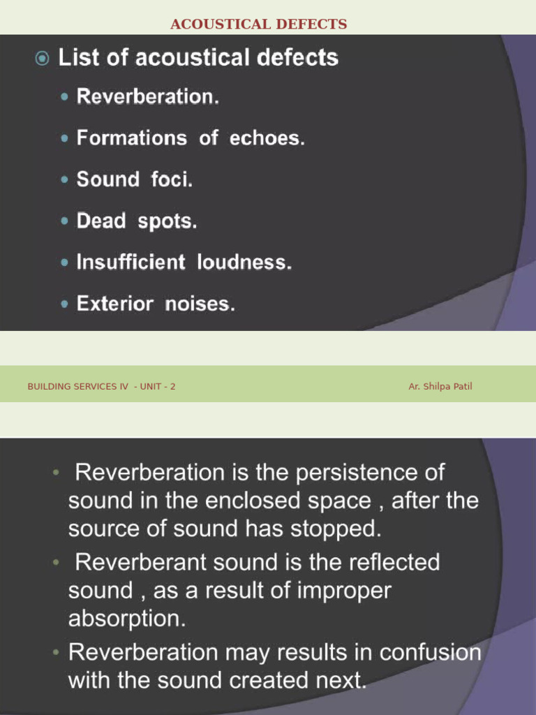 Unit 2 - Acoustic Defects | PDF