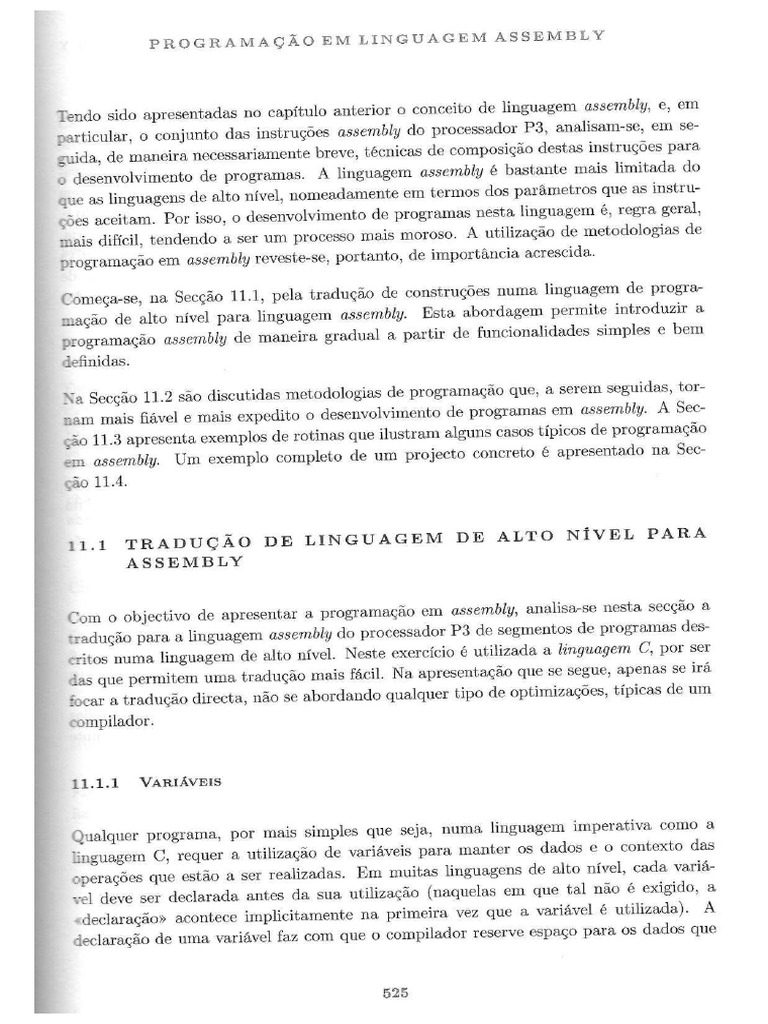 Capítulo 11 - Programação em Assembly | PDF
