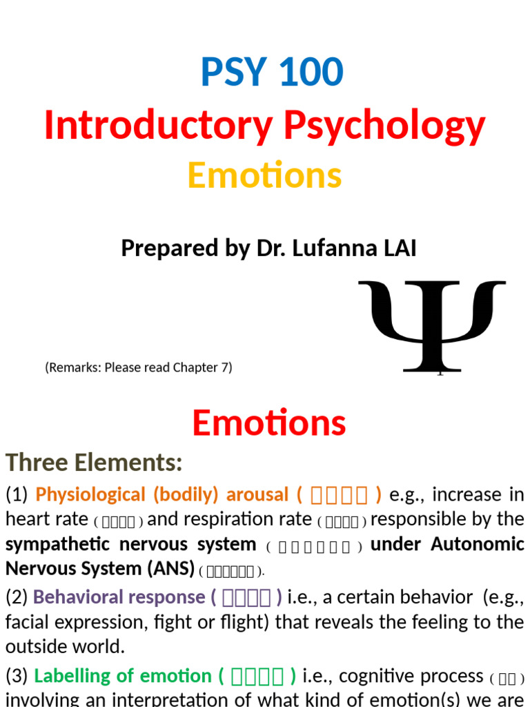 Understanding Emotions in Psychology | PDF | Emotions | Facial Expression