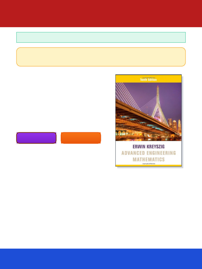 Advanced Engineering Mathematics 10th Edition Erwin Kreyszig ebook fully accessible version ...