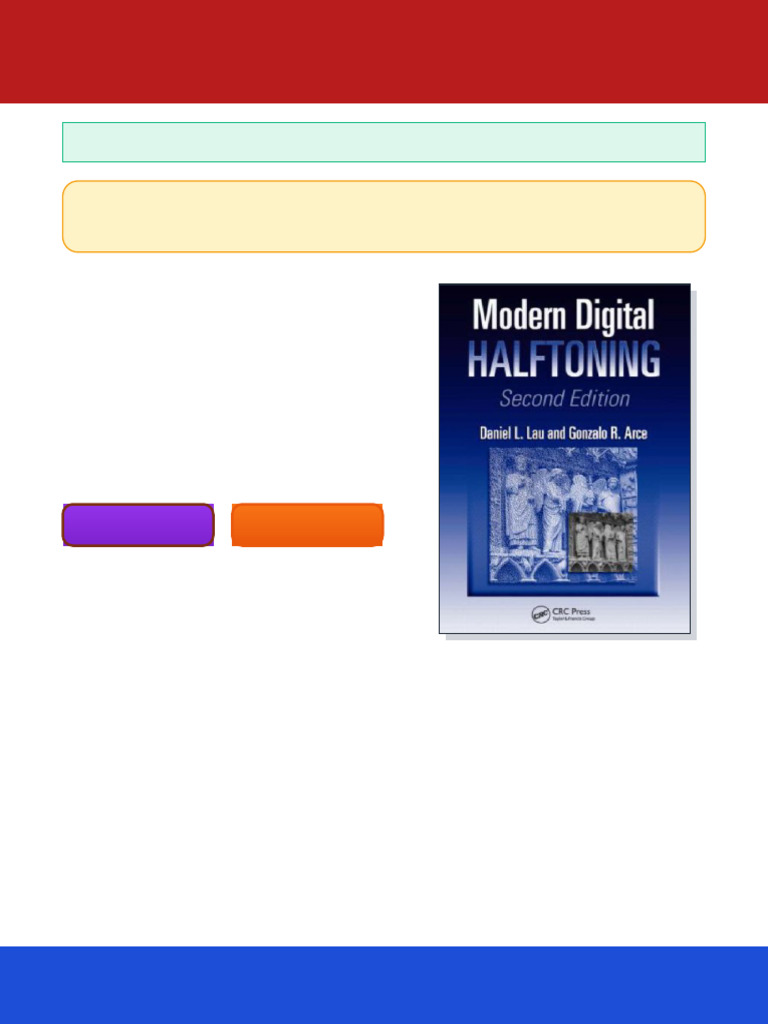 Modern Digital Halftoning Second Edition Signal Processing and ...