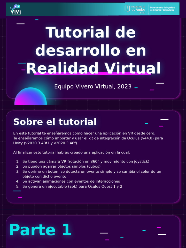 Tutorial de Desarrollo en VR en Unity3D | PDF | Realidad virtual ...