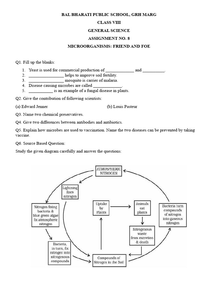 VIII Science 8 Microorganisms | PDF