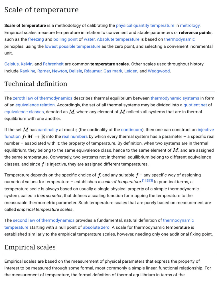 Understanding Temperature Scales and Measurement | PDF | Temperature ...
