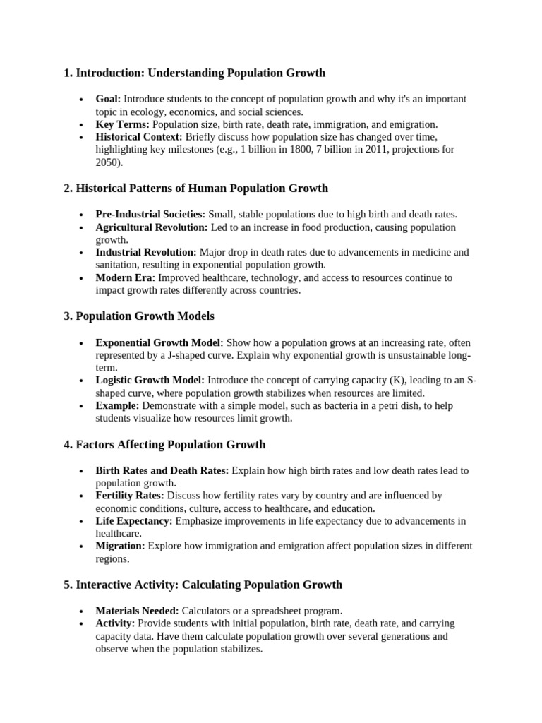 Understanding Human Population Growth | PDF | Population Growth | Human ...