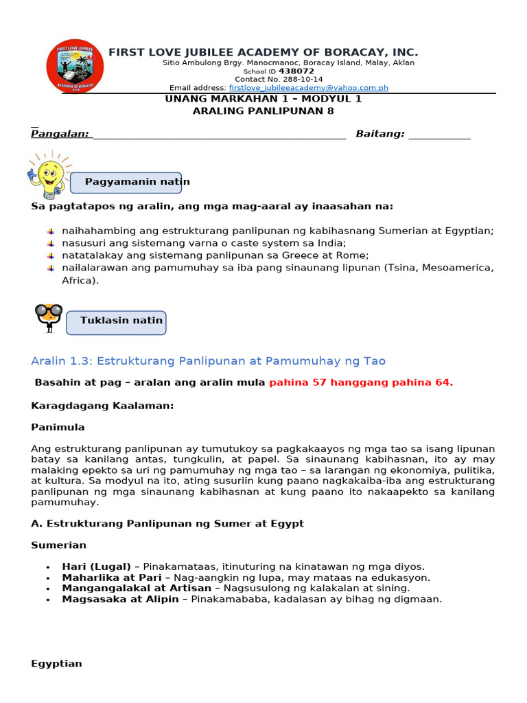 Grade 8 Module | PDF