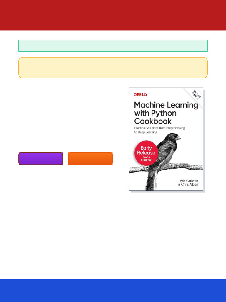 Machine Learning with Python Cookbook Practical Solutions from ...