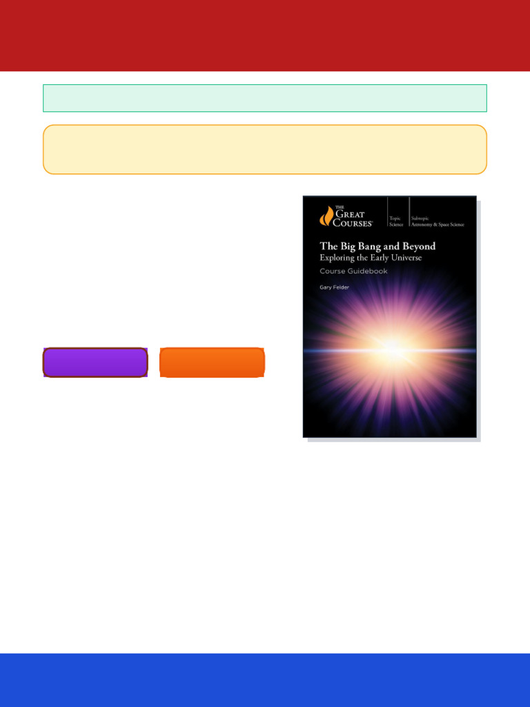 The Big Bang and Beyond Exploring The Early Universe 1st Edition Gary ...