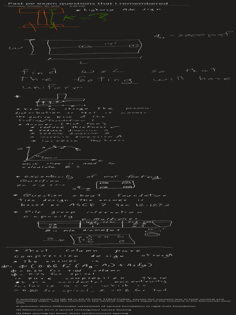 Past Pe Civil Structural Exam Questions That I R | PDF