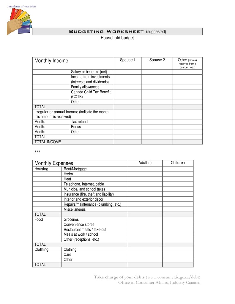 Budgeting Worksheet | PDF