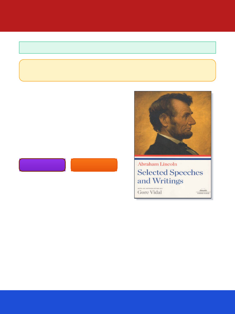 Abraham Lincoln Selected Speeches and Writings A Library of America ...