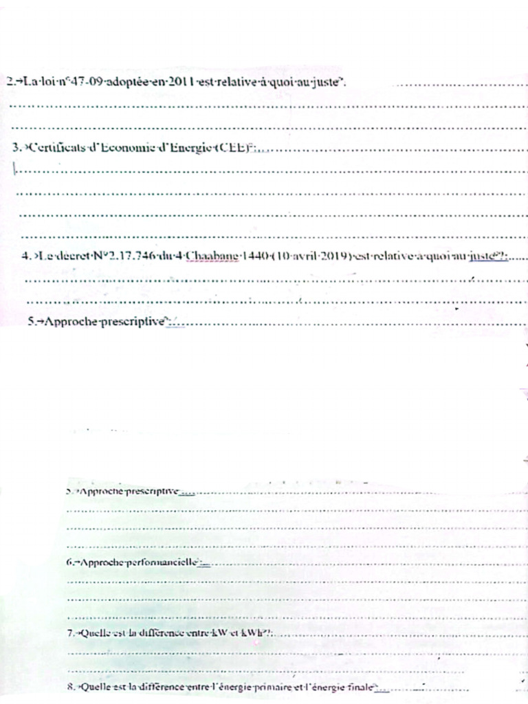 DS1 Efficacité Énergétique 2023-2024 | PDF