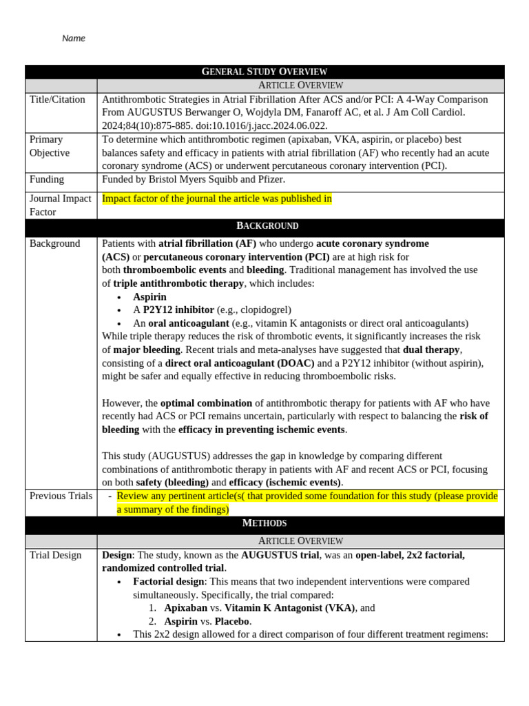 Antithrombotic Strategies in Atrial Fibrillation After ACS and:or PCI ...