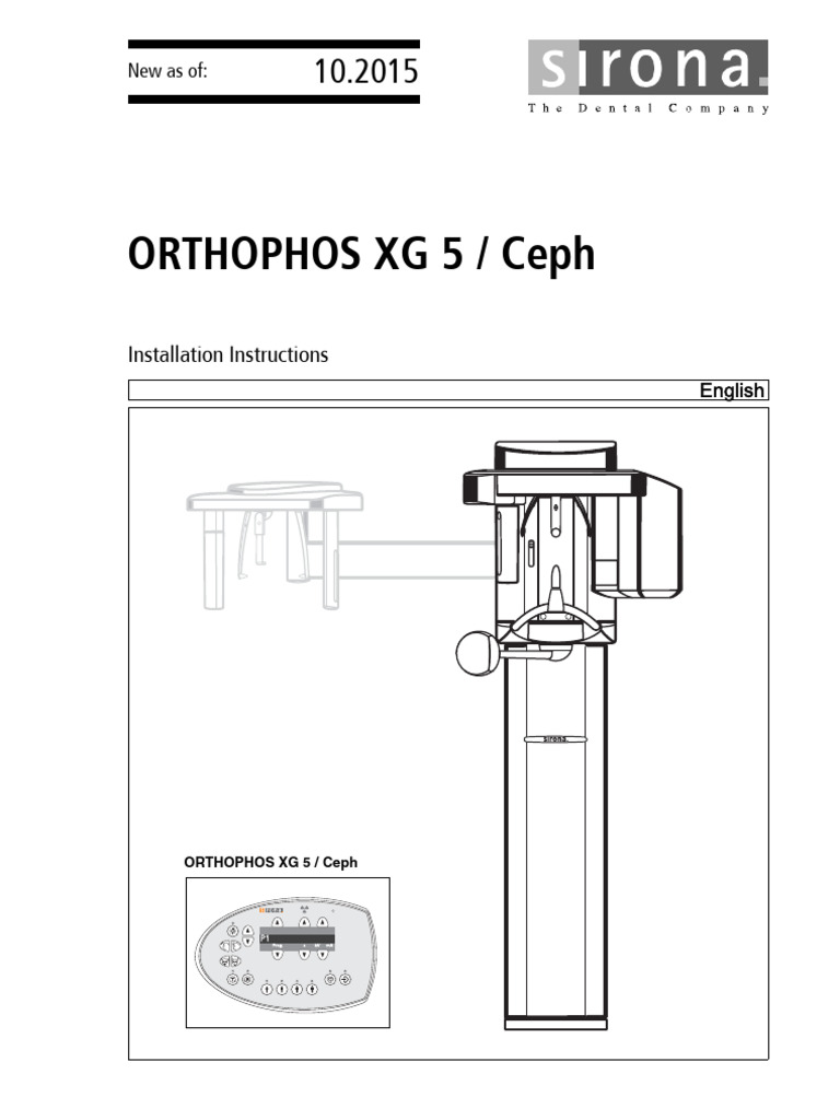 ORTHOPHOS XG 5 Installation Guide | PDF | Screw | Electrostatic Discharge