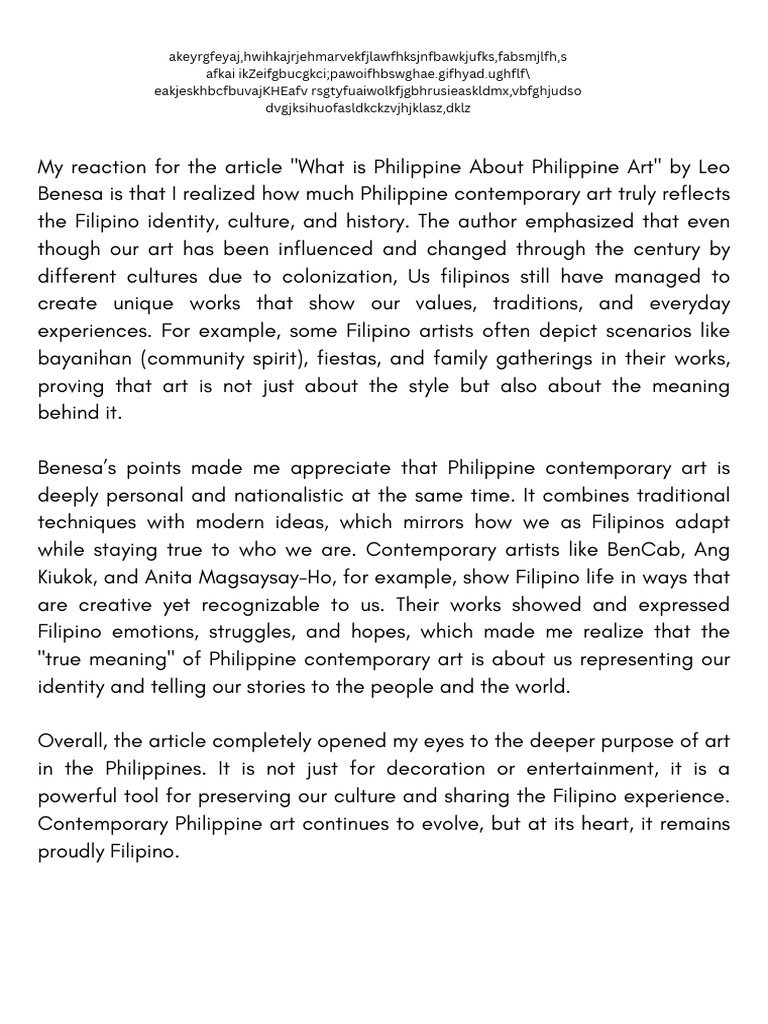 Understanding Philippine Contemporary Art | PDF