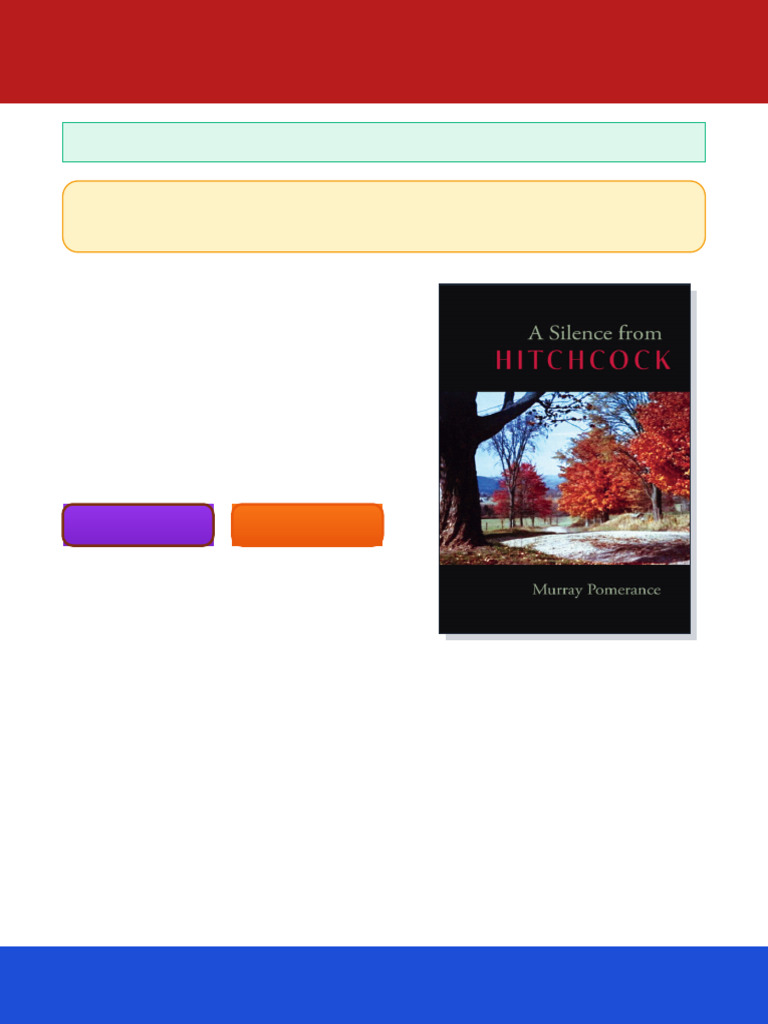 A Silence From Hitchcock 5th Edition Murray Pomerance Ebook Sample ...