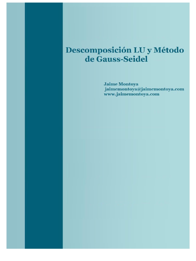 Descomposicion LU | PDF | Ecuaciones | Matriz (Matemáticas)