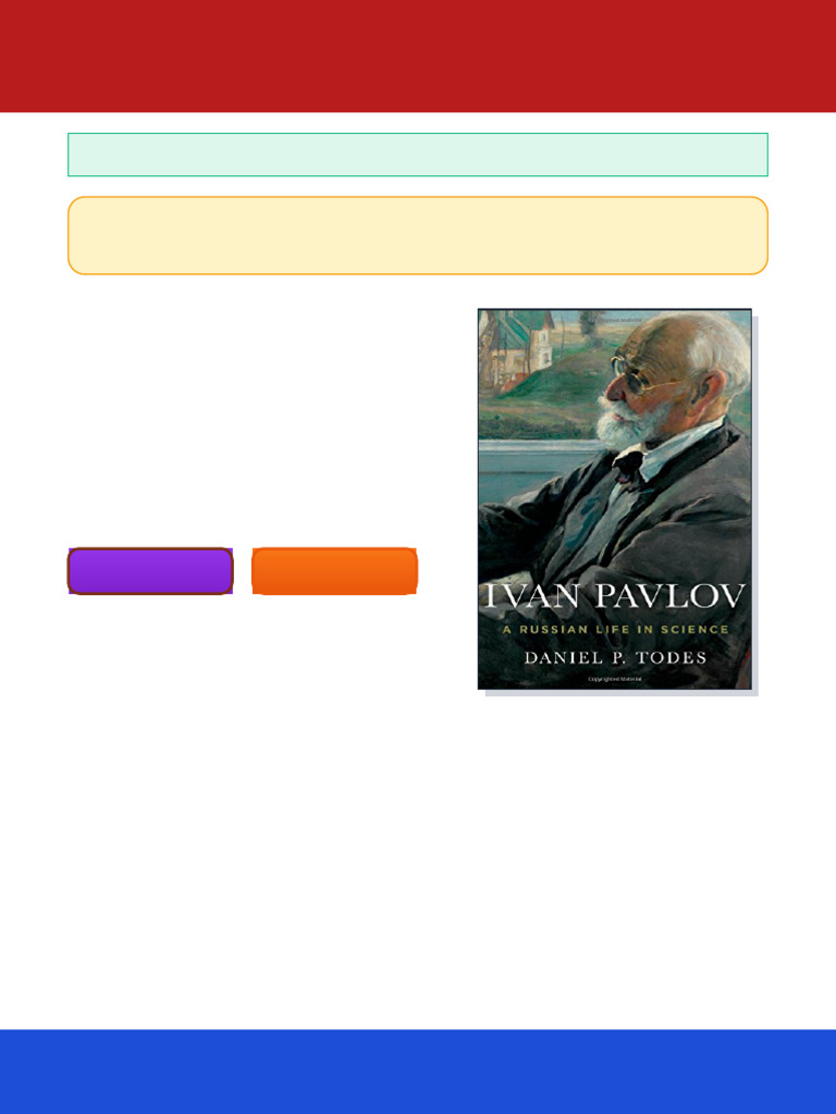 Ivan Pavlov A Russian Life in Science 1st Edition Daniel P. Todes ebook open-access pdf | PDF