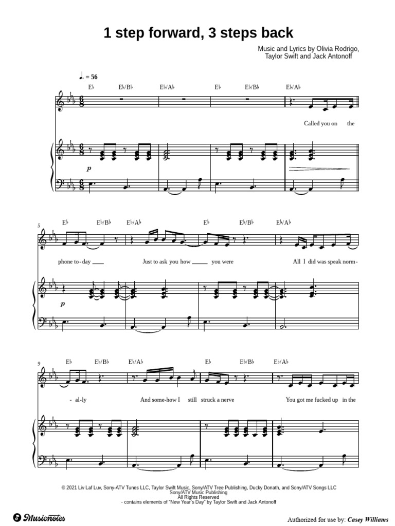 1 Step Forward, 3 Steps Back - Eb Major - MN0234378_U1 | PDF